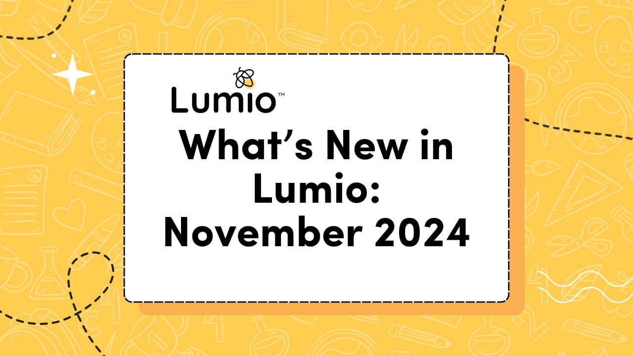 Lumio: AI Assist and other software updates in Lumio